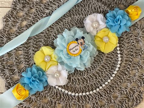 Mickey Mouse Boy Inspired Sash Mickey Mouse Inspired Baby Shower