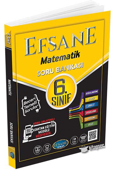 6 Sınıf Matematik Soru Bankası Efsane Yayınları 9786257824033