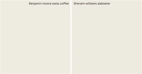 Benjamin Moore Swiss Coffee Vs Sherwin Williams Alabaster