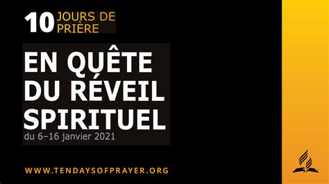 Promesses de Dieu et prière pour les 10 jours de prière 2021 Église