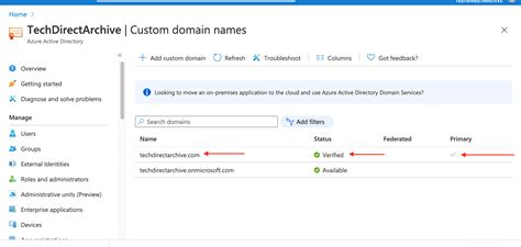 how to add and verify a custom domain name to azure active directory