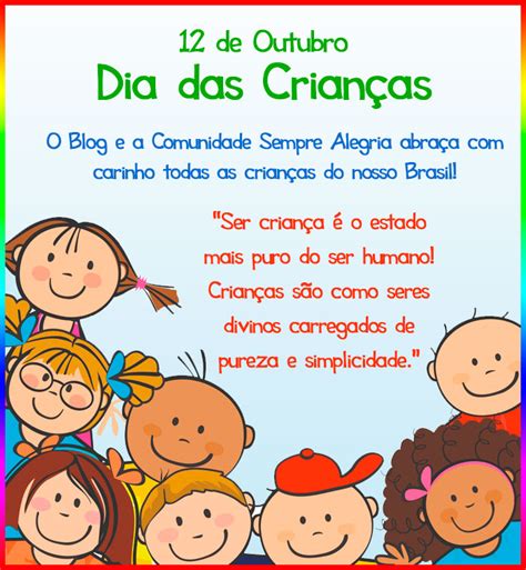 12 de Outubro Dia das Crianças Sempre AlegriaSempre Alegria