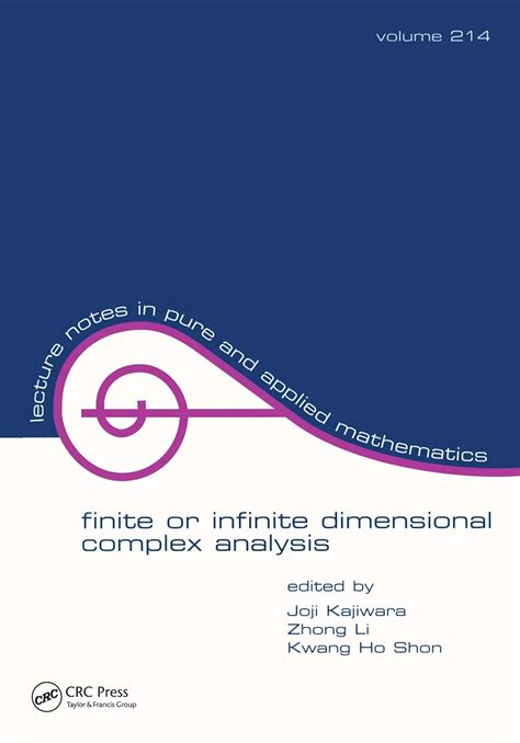 finite or infinite dimensional complex analysis proceedings of the seventh international