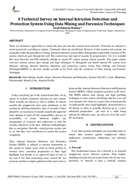 pdf a technical survey on internal intrusion detection and protection