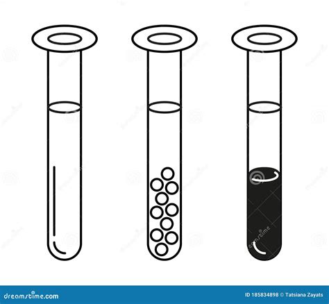 Set Of Lab Test Tubes Icon Thin Line Isolated Vector Illustration