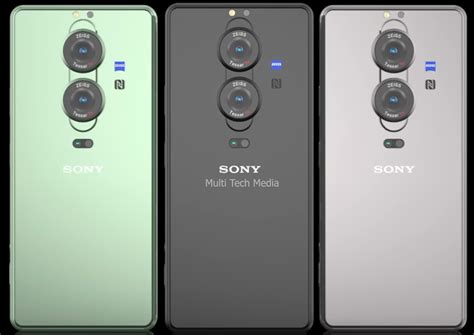 O Desenho Provocativo Da Linha Do Sony Xperia Pro I Ii Mostrando Dois