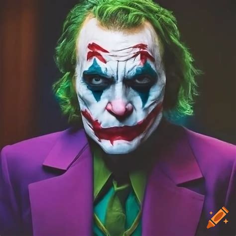 Split Face Of Heath Ledger S And Joaquin Phoenix S Joker On Craiyon