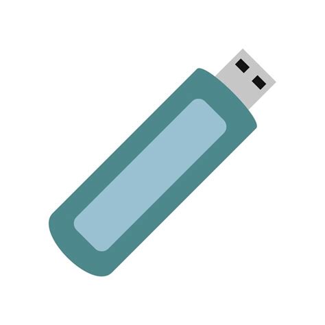 Icono Plano De Unidad Flash Usb Aislado Sobre Fondo Blanco Vector Premium