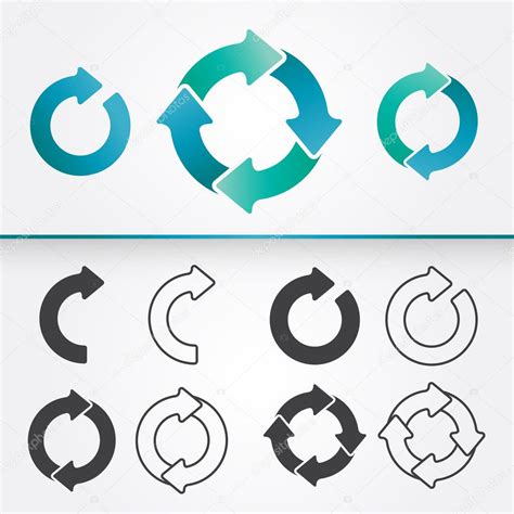 Conjunto de flechas de círculo Stock Vector by artag 32434149