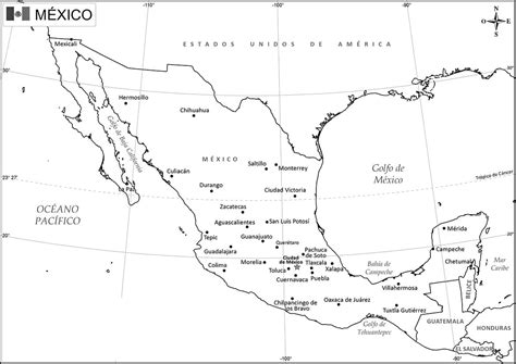 Dibujos de Mapa de México 1 para Colorear para Colorear Pintar e