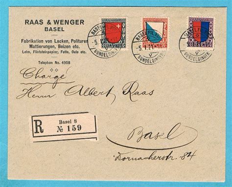 Rarer R Satzbriefbrief Pro Juventute 1920 J15 J17 Selten Kaufen Auf
