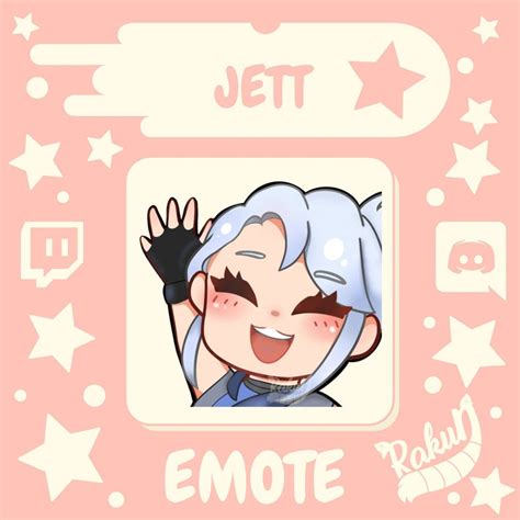 Jett Twitch Emote Discord Anime Valorant Hello Hi Etsy Norway