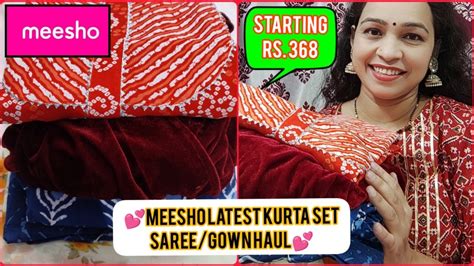 Meesho Latest Kurta Set HaulStarting Rs 368 Meesho Anarkali Kurti