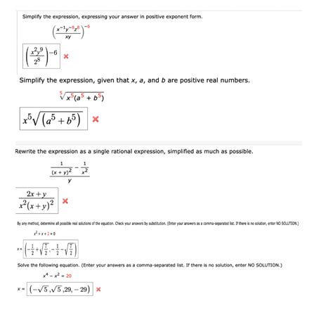 solved simplify the expression expressing your answer in