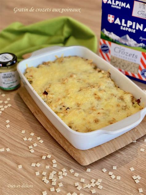 Gratin de crozets aux poireaux Diet Délices Recettes dietétiques