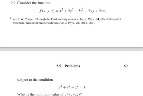 solved 2 9 consider the function f x y z x2 2y2 3z2