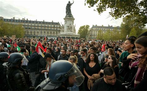 Paris 3000 personnes à la manifestation propalestinienne une dizaine