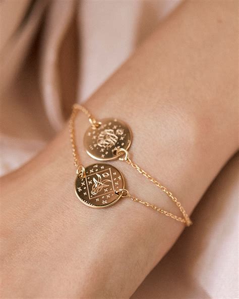 Bracelet Signe Du Zodiaque Signe Du Zodiaque Gourmette Femme Zodiaque