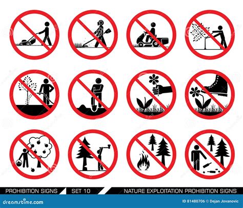 Prohibition Signs Vector Illustration CartoonDealer 66420926