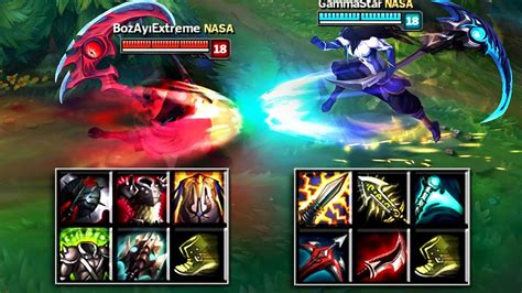 RED KAYN Vs BLUE KAYN FULL BUILD FIGHTS Moments YouTube