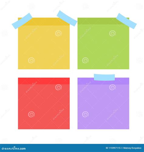 Sistema Pegajoso Coloreado Posts Multicolores De La Nota De Las Notas