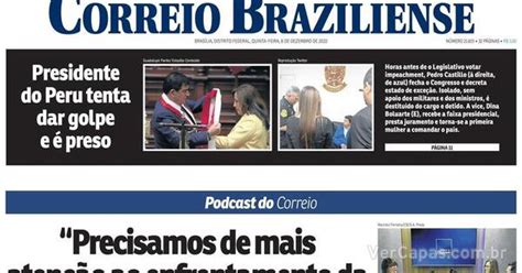 Capa Correio Braziliense Quinta 8 De Dezembro De 2022