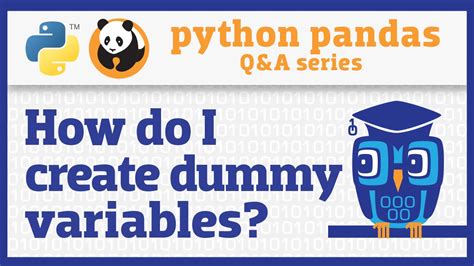 how do i create dummy variables in pandas youtube