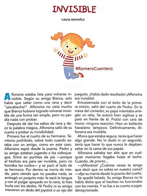 Cuento invisible Minicuentos para niños Cuentos infantiles para leer