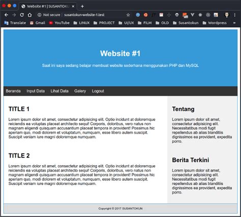 tutorial membuat web dengan php dan mysql satu trik