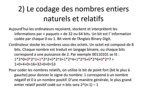 PPT Le Codage Des Nombres En Informatique PowerPoint Presentation