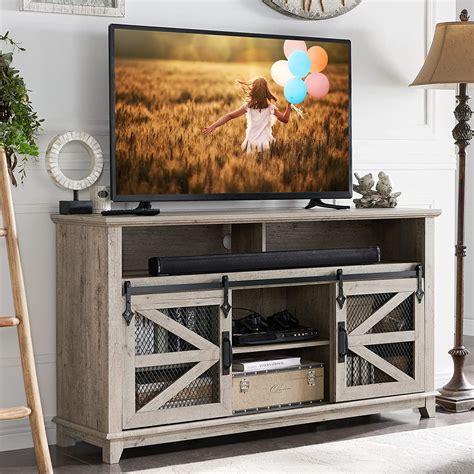 Okd Farmhouse Tv Stand For Inch Tv Industrial Media Entertainment