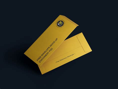 Free Envelope Mock Up Stationery PSD