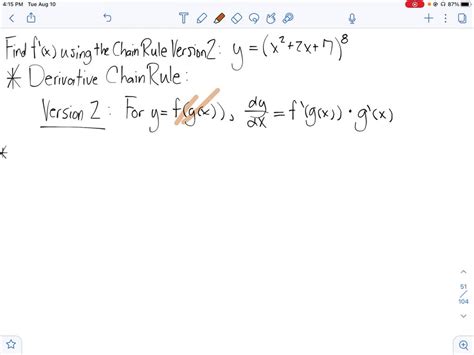 solved use version 2 of the chain rule to calculate the derivatives of the following functions