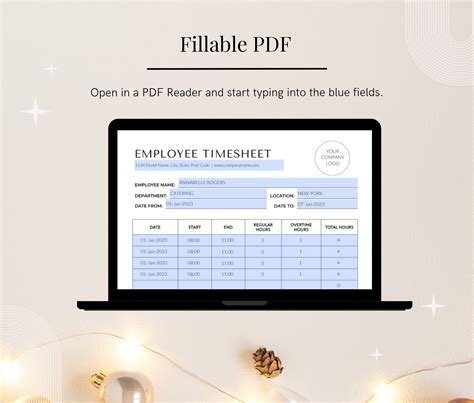 Employee Timesheet Editable Timesheet Time Card Time Tracker