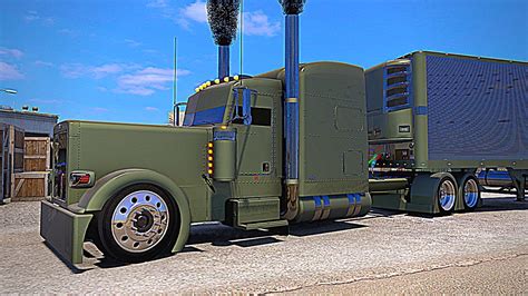 Outlaw Peterbilt 389 Straight Pipe Big CAT Power ATS American Truck