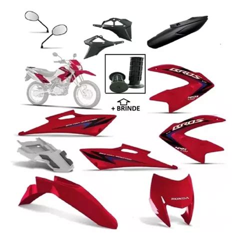 Kit Carenagem Bros 150 2009 Pro Tork Adesivos Completos Nf