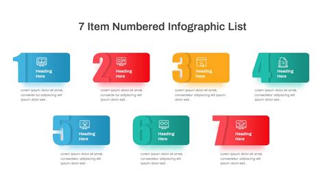 Numbered Infographic List Template Powerpoint