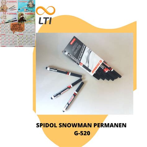 Jual Spidol Snowman Permanent Marker G 520 Spidol Permanent G 520 PER