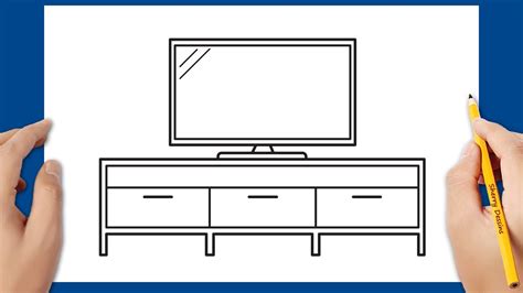 Comment dessiner un meuble TV avec un téléviseur étape par étape YouTube
