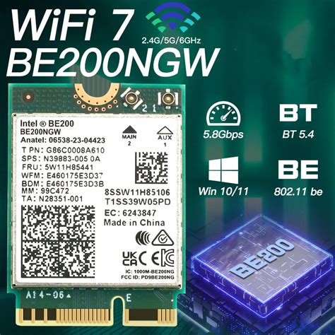 Wifi Intel Be Th Wifi Bluetooth B Ng T N G G Ghz