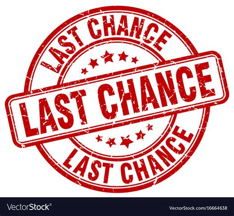 Last Chance Red Grunge Round Vintage Rubber Stamp Vector Image