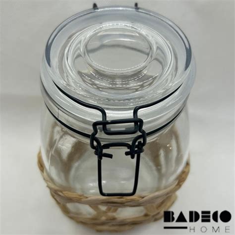 Frasco De Vidrio Con Tapa Cierre Hermetico Negro 1500cc Cod B010804