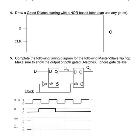 Solved Draw A Gated D Latch Starting With A Nor Based Chegg