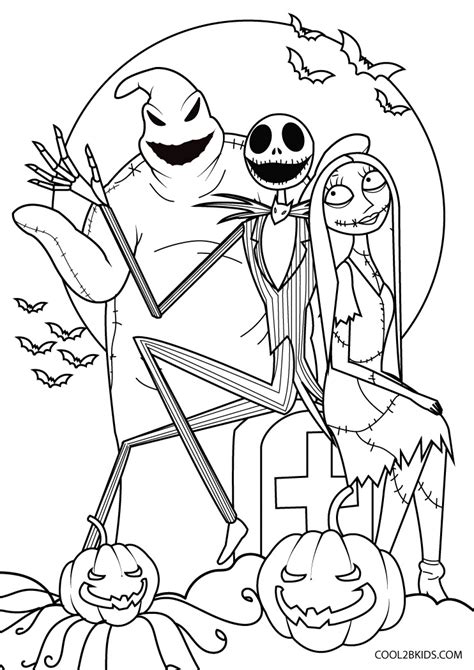 Dibujos de El Extraño Mundo de Jack Para Colorear Páginas Para