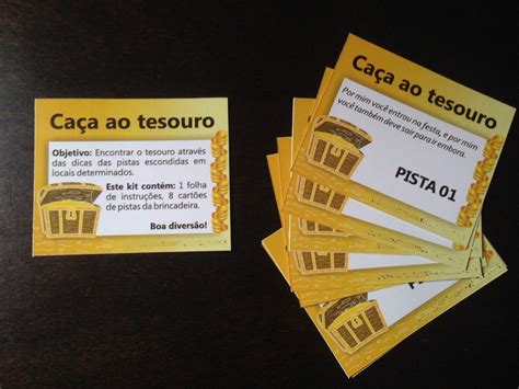 Caça ao tesouro Aniversário Tema baú no Elo7 Inventos em Eventos