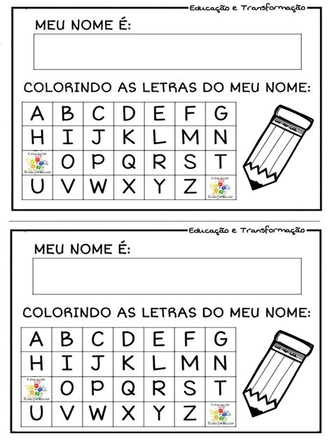 Atividade Do Nome Artofit