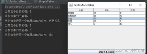 java图形化界面编程超详细知识点 10 ——swing 表格 java swing 表格 csdn博客