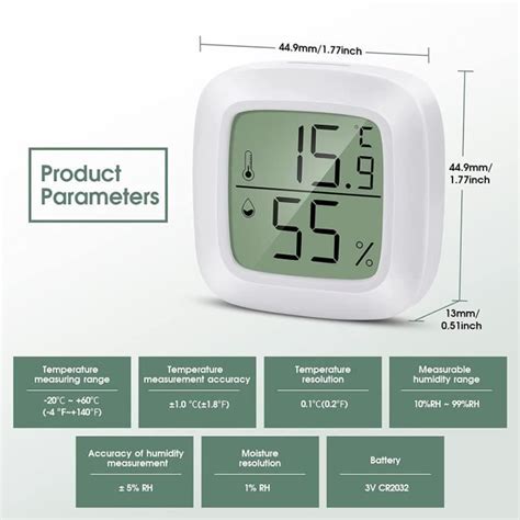 Thermomètre Maison 4 Pièces Mini Lcd Thermomètre Hygromètre Interieur