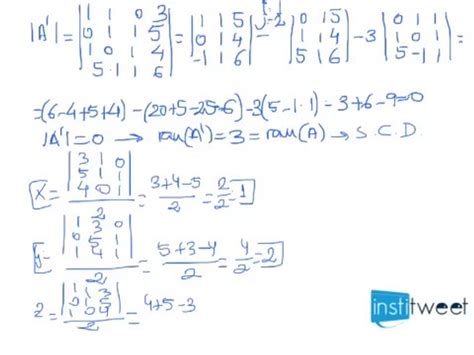 Problema ejemplo matemáticas Es sistema compatible determinado o