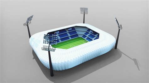 Estadio de fútbol PBR Low poly Modelo 3D 59 unknown max 3ds